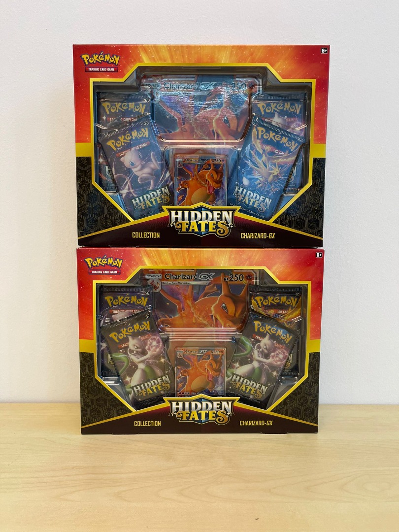 US EXCLUSIVE Hidden Fates Collection Box Pokemon TCG Cards Charizard V ...