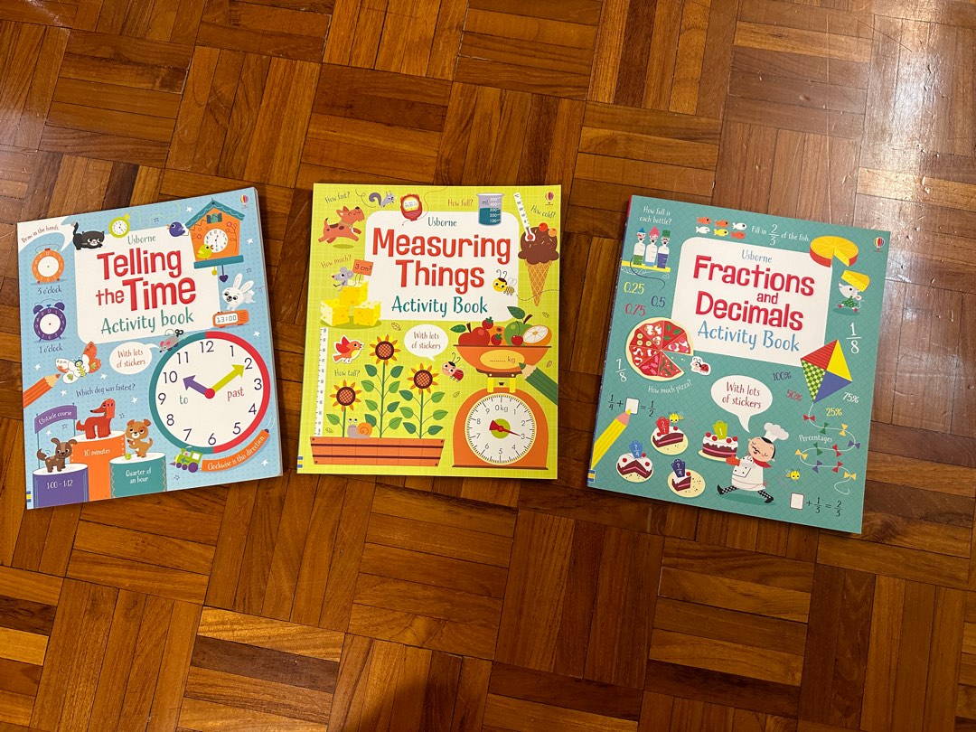 Usborne Mathematic concept books for kids/ Telling the time activity ...