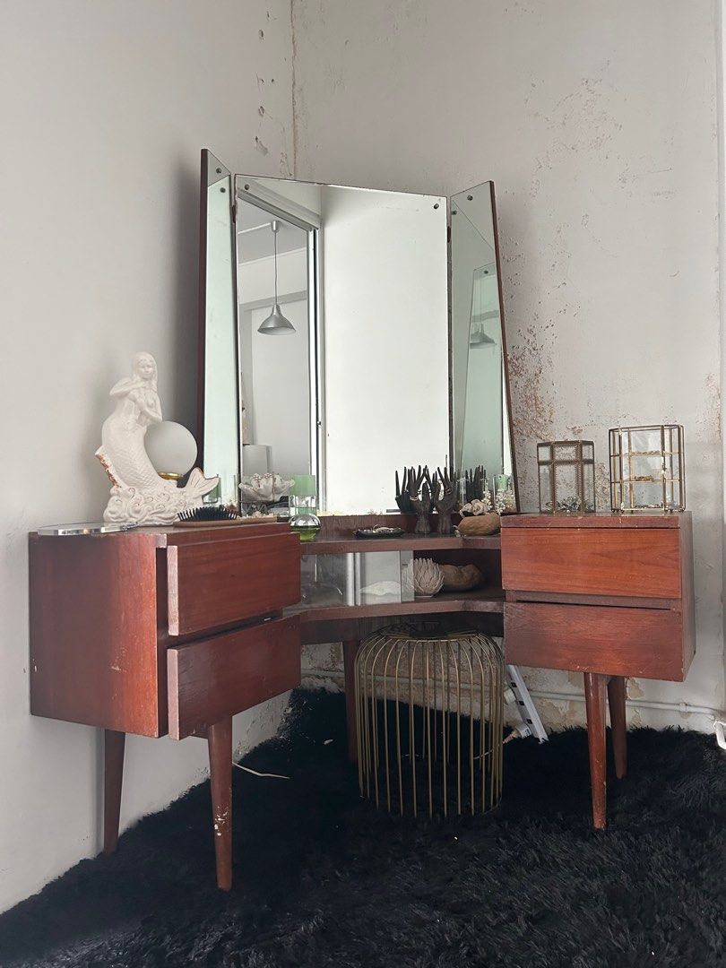 Vanity table - vintage, mid century style, Furniture & Home Living ...