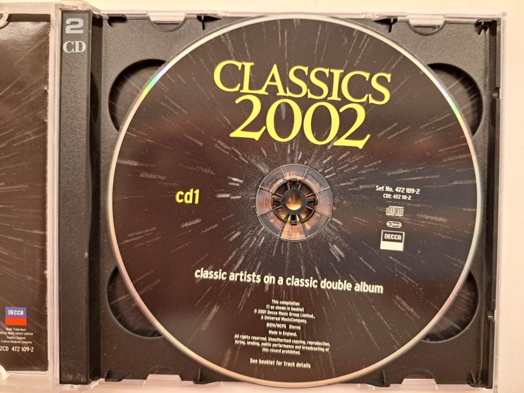 Various Artists : Classics 2002. Two CDs set. Compilation. 2002 Decca ...