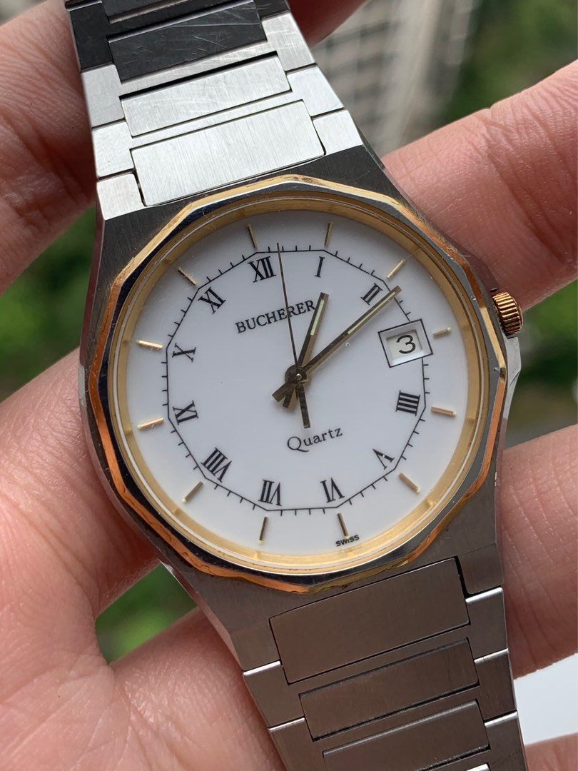 (Very rare) Bucherer two tone octagon style case, Men's Fashion ...