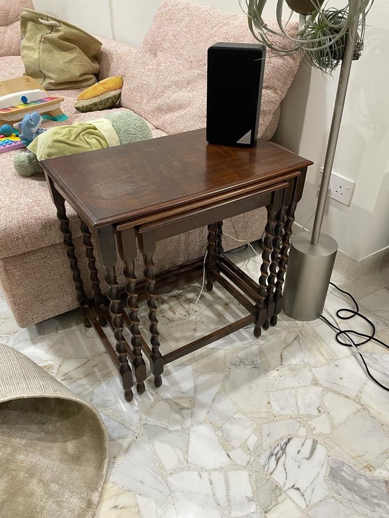 Vintage Side Table set of 3, Furniture & Home Living, Furniture, Tables ...