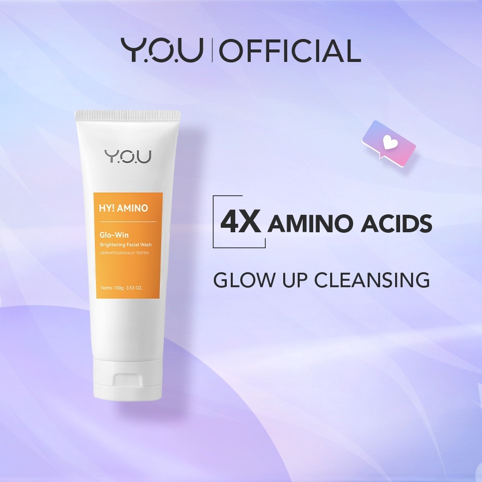 Y.O.U Hy! Amino Glo-Win Brightening Facial Wash Cleanser 100g, Beauty ...
