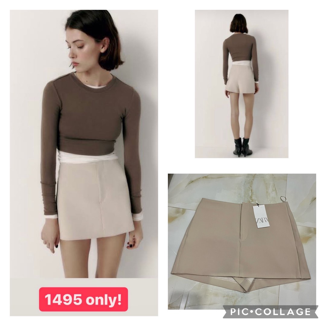 Zara Skort, Women's Fashion, Bottoms, Shorts on Carousell