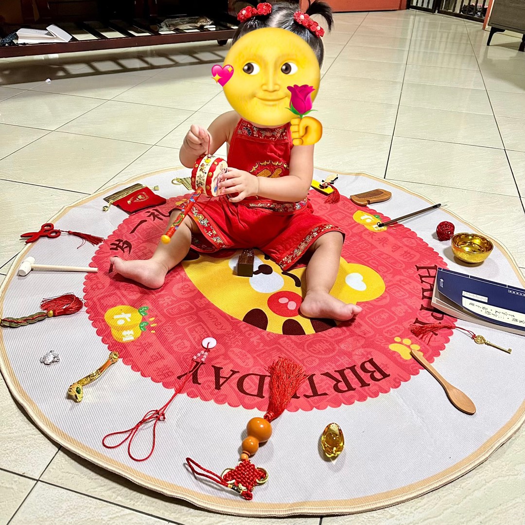 Zhua zhou and costume for 1 year party, Babies & Kids, Babies & Kids ...