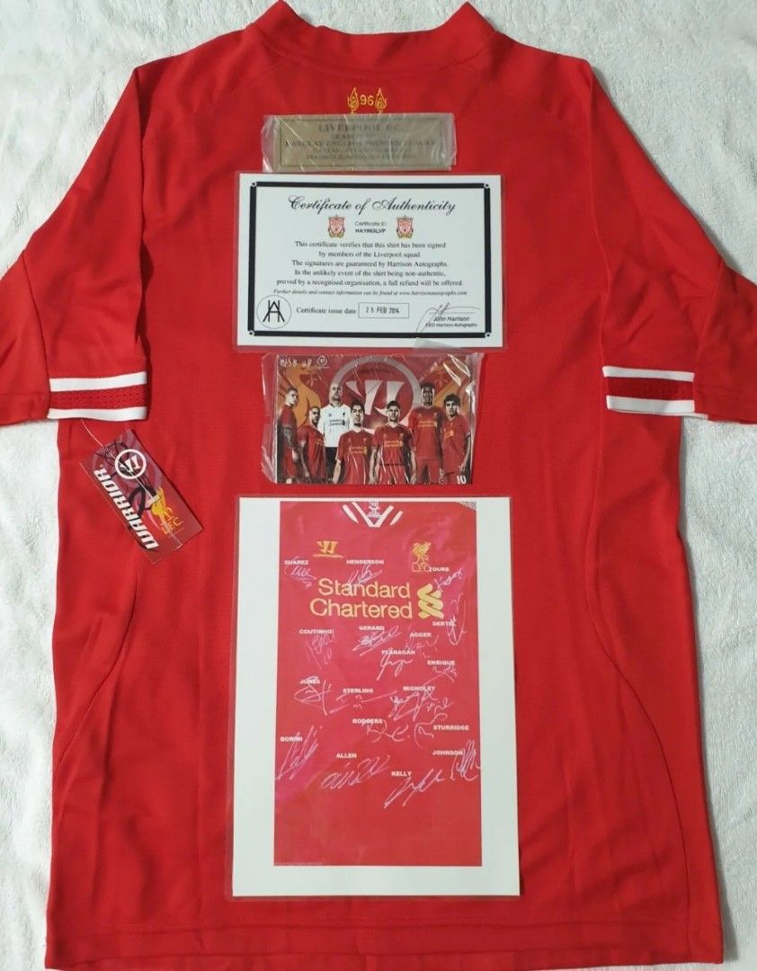 100% Authentic - Exclusive 2013/2014 EPL 1st Runner-up Liverpool FC ...