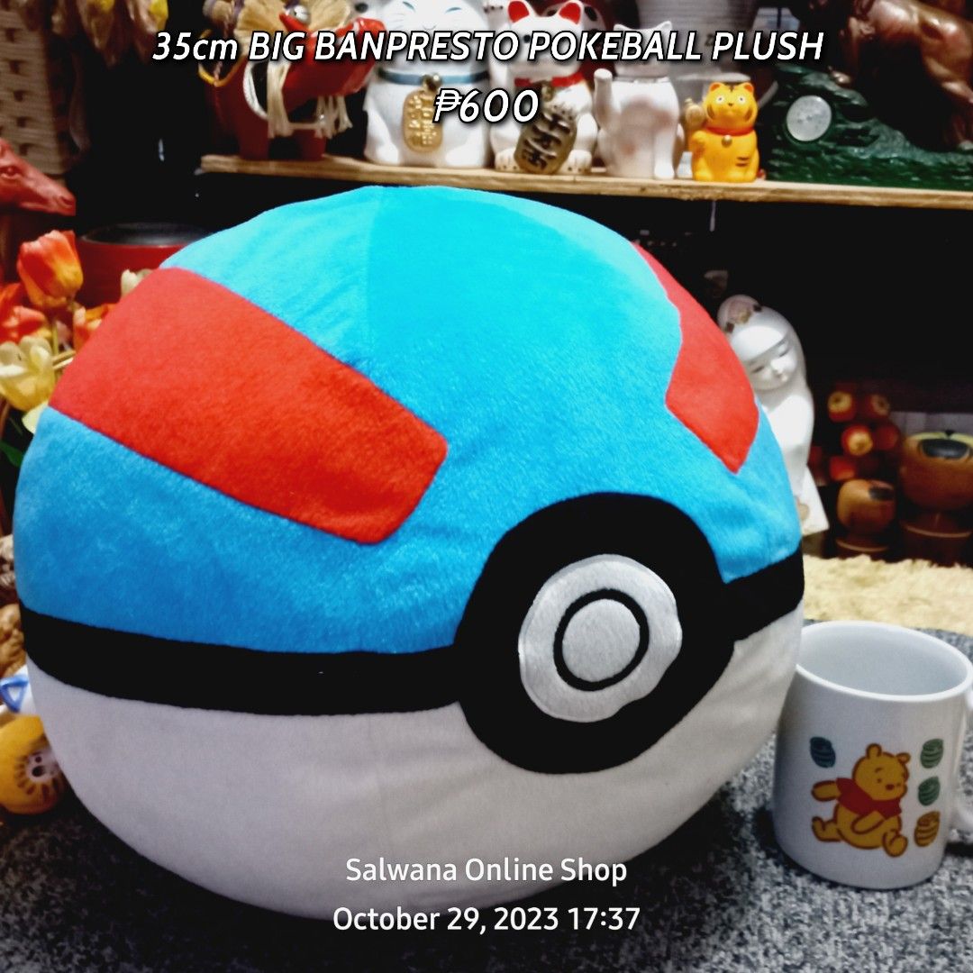 35cm BIG BANPRESTO POKEBALL PLUSH | JAPAN SURPLUS, Hobbies & Toys, Toys ...