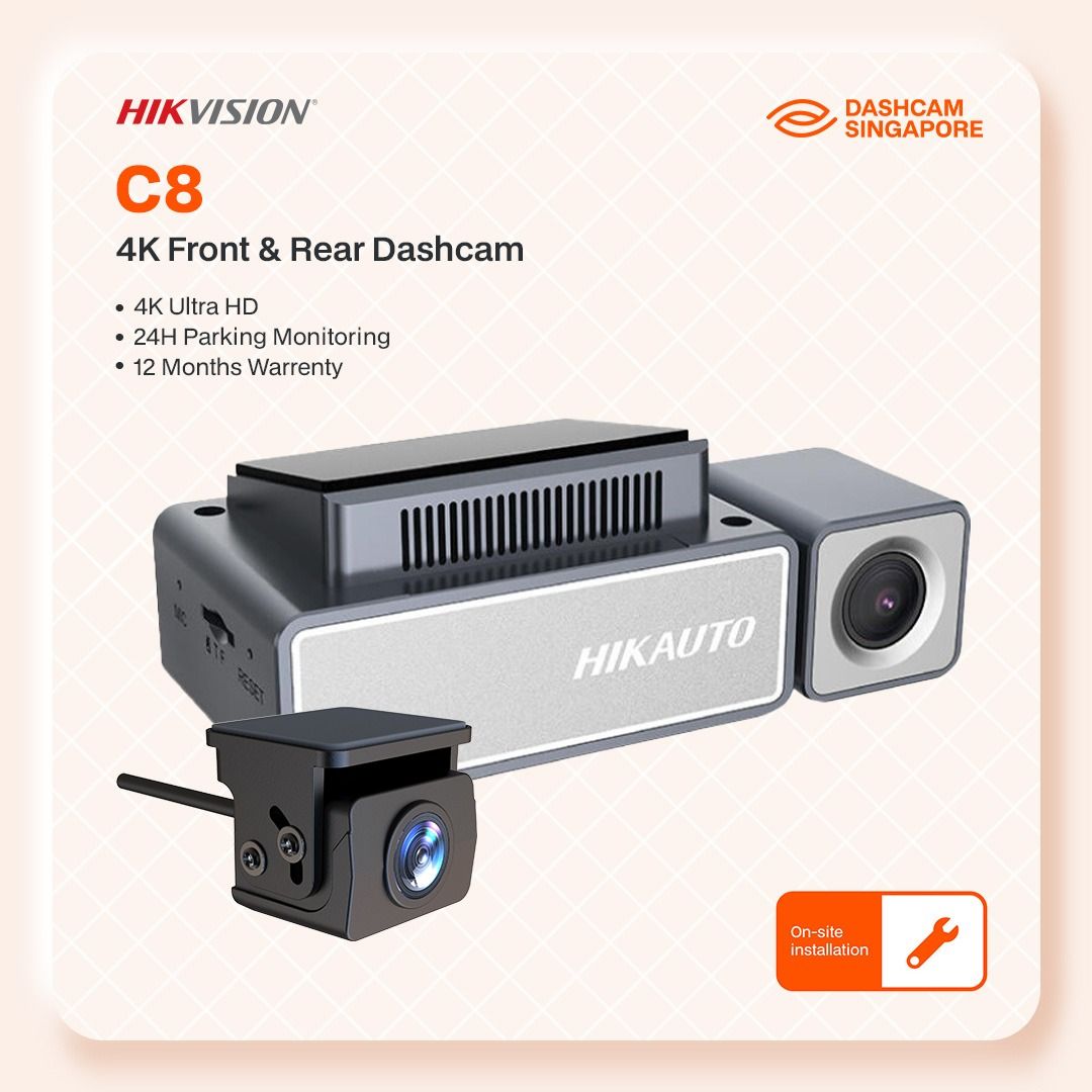 4K Ultra HD Car Camera (Front & Rear) | HikVision C8 | Affordable 4K ...