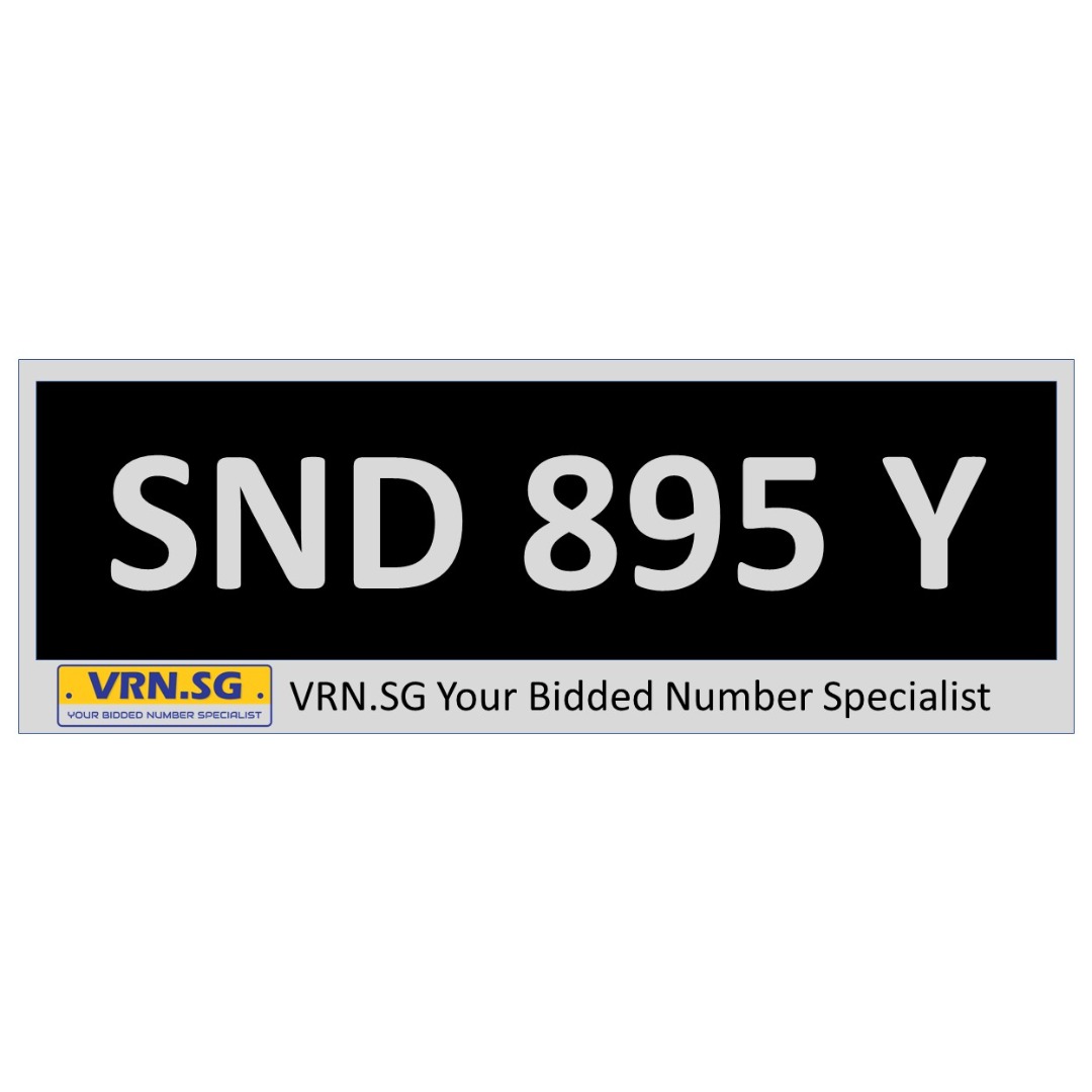 3-Digit Car Number Plate for Sale: SND 895 Y (SND895Y), Car Accessories ...