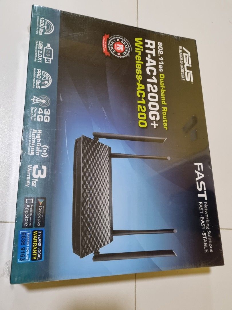 Asus 802.11ac Dual-band Router RT-AC1200G+ Wireless-AC1200, Computers ...