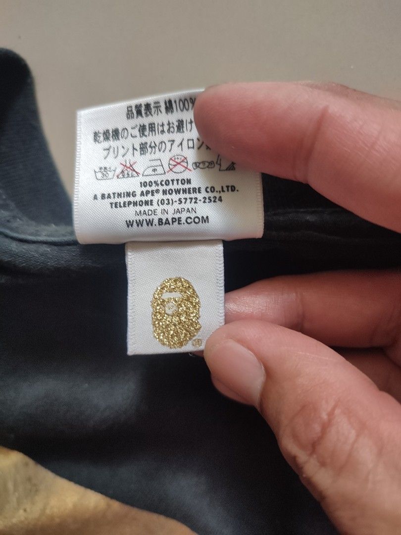 bape gold logo shirt, Men's Fashion, Tops & Sets, Tshirts & Polo Shirts ...
