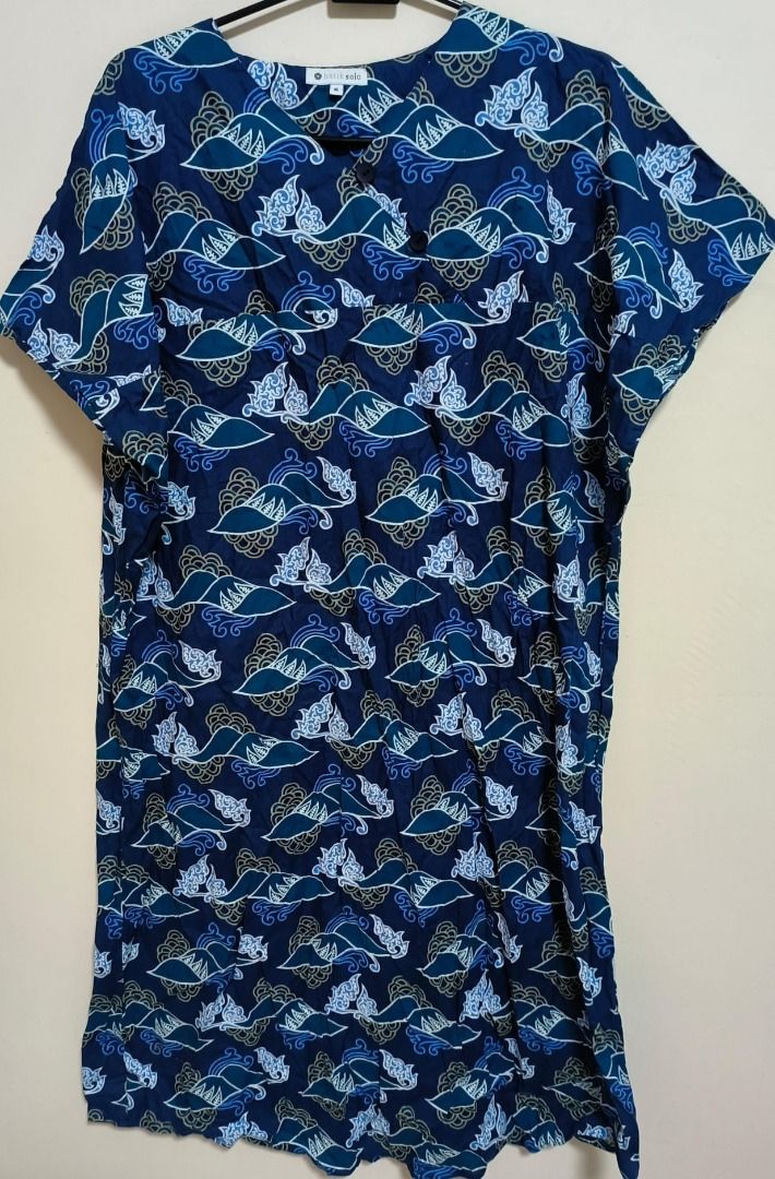 Batik dress (blue), Women's Fashion, Dresses & Sets, Dresses on Carousell