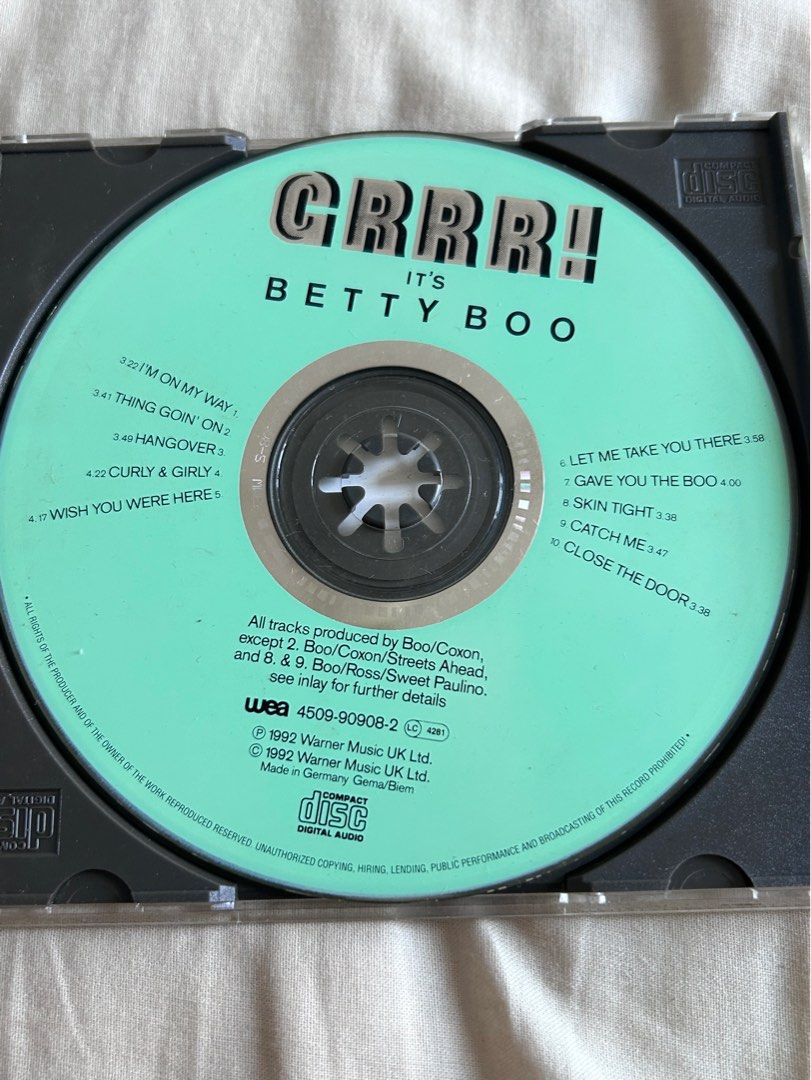 Betty Boo - Grrr! its Betty Boo! CD, Hobbies & Toys, Music & Media, CDs ...