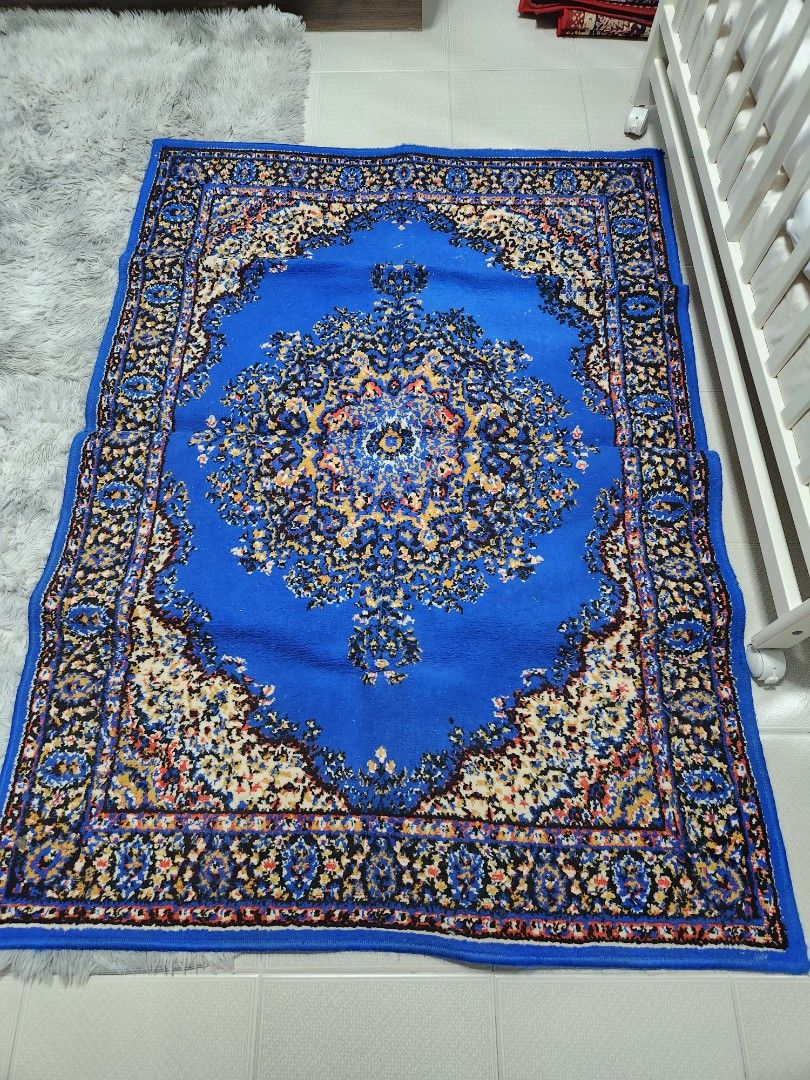 Blue persian carpet, Furniture & Home Living, Home Decor, Carpets, Mats ...