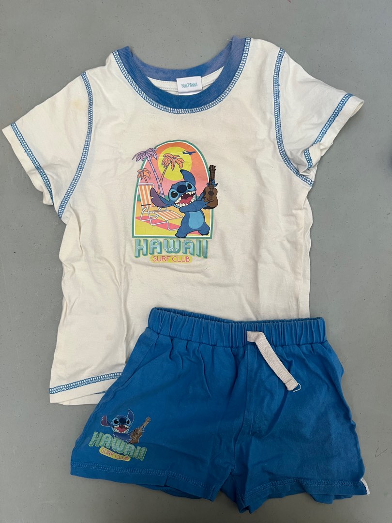 Bobopanna Lilo & Stitch Short Set, Bayi & Anak, Baju Bayi di Carousell