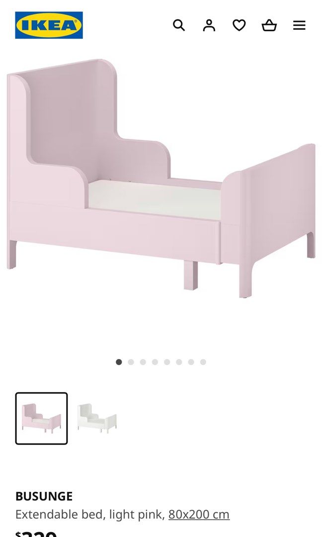 Busunge Bed Frame (Ikea), Furniture & Home Living, Furniture, Bed ...