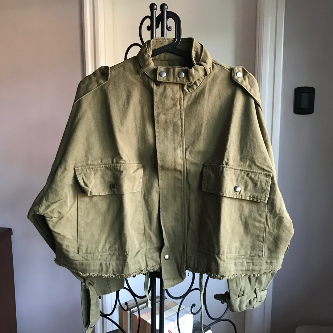 Camo green oversized batwing jacket, Women's Fashion, Coats, Jackets ...