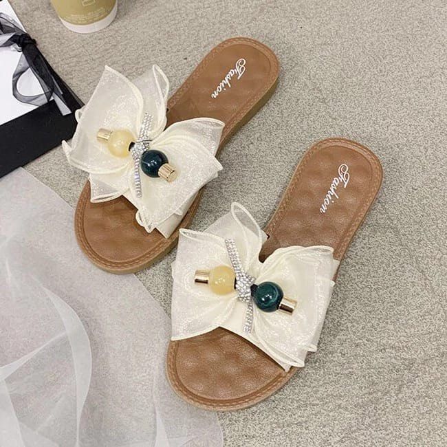 Candy Ribbon Slippers rubber for female, Women's Fashion, Footwear ...