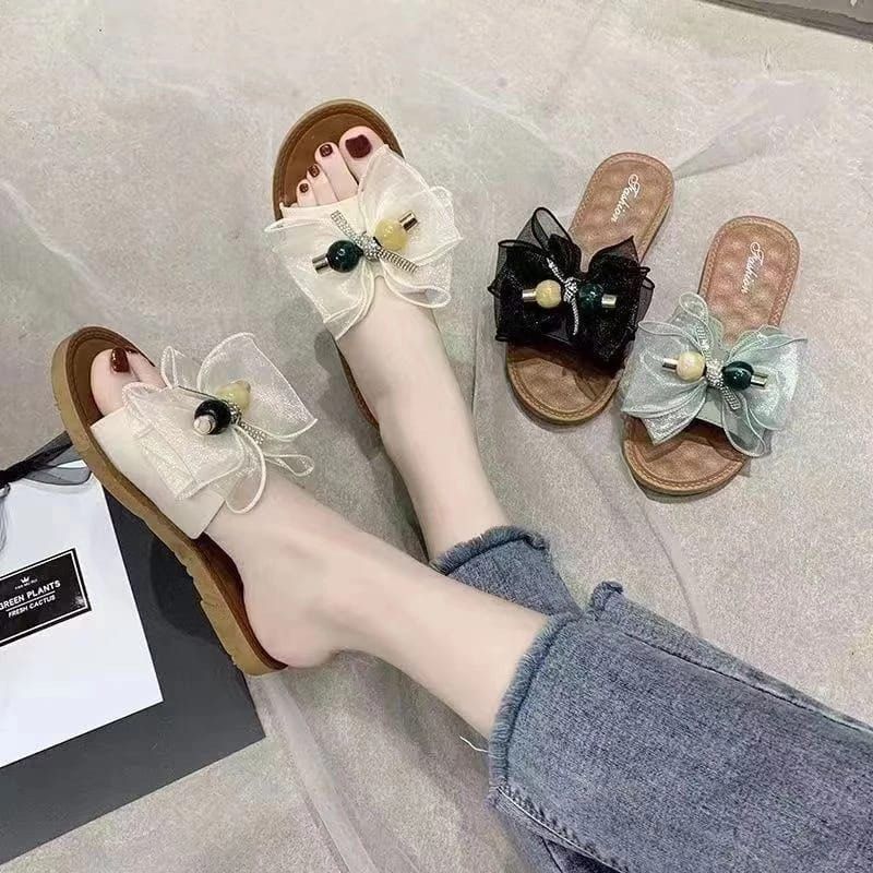Candy Ribbon Slippers rubber for female, Women's Fashion, Footwear ...