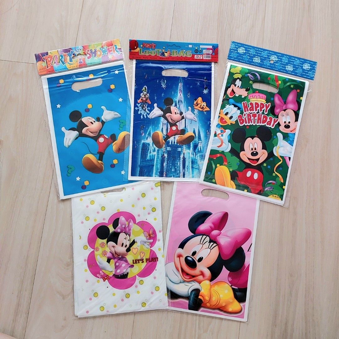 Cartoon Goodie Bag Packaging Birthday Party Loot Bags Door Gift Disney ...