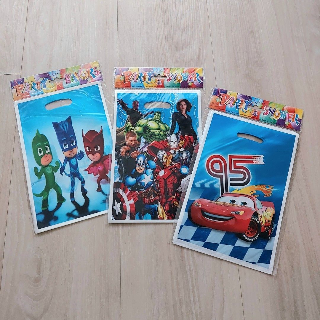 Cartoon Goodie Bag Packaging Birthday Party Loot Bags Door Gift Disney ...