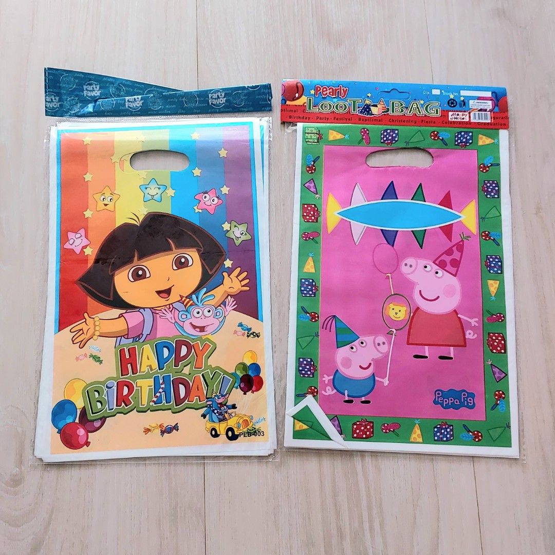 Cartoon Goodie Bag Packaging Birthday Party Loot Bags Door Gift Disney ...
