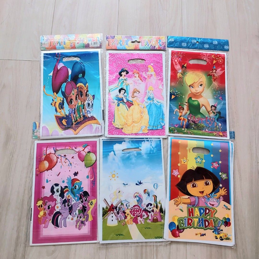 Cartoon Goodie Bag Packaging Birthday Party Loot Bags Door Gift Disney ...