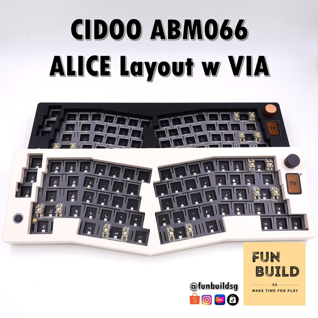 CIDOO ABM066 Barebones Keyboard Kit [ Alice Layout | VIA Enabled ...