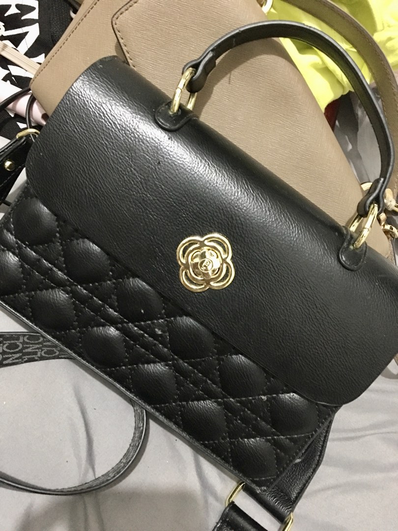 CLN BLACK TWO WAY SLING BAG, Women's Fashion, Bags & Wallets, Cross ...