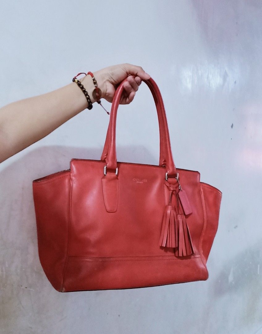 Coach Legacy Candace red leather shoulder bag, Luxury, Bags & Wallets ...