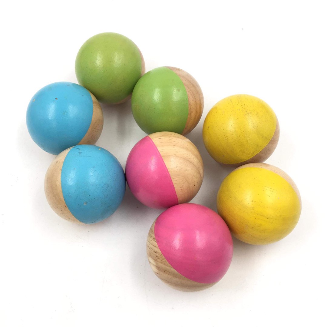 COCONUT GROVE Colorful Toy Wooden Ball Set, Hobbies & Toys, Toys ...
