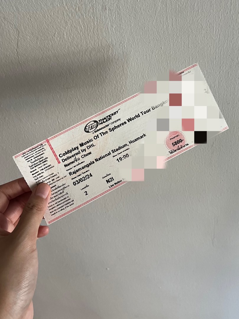 Coldplay Bangkok, Tickets & Vouchers, Event Tickets on Carousell