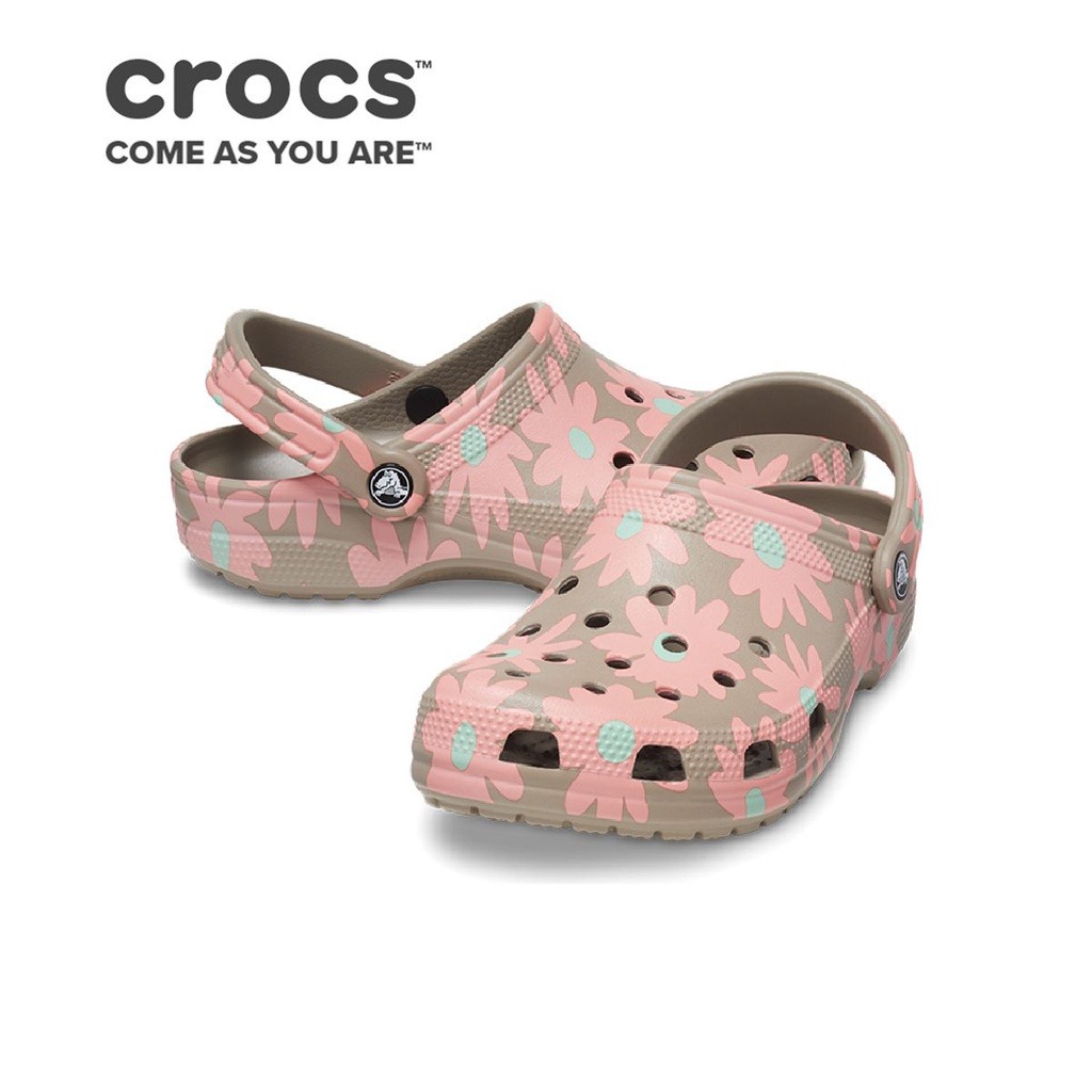 Crocs Classic Retro Resort Clog (Mushroom Multi, Bone Multi), Women's ...