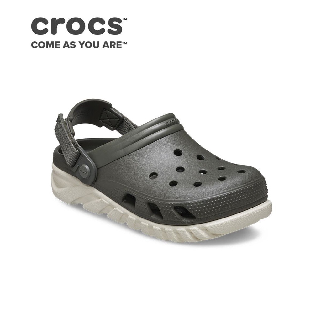 Crocs Duet Max II Clog (Stucco, Dusty Olive Stucco, Black Varsity Red, Black), Women's Fashion ...