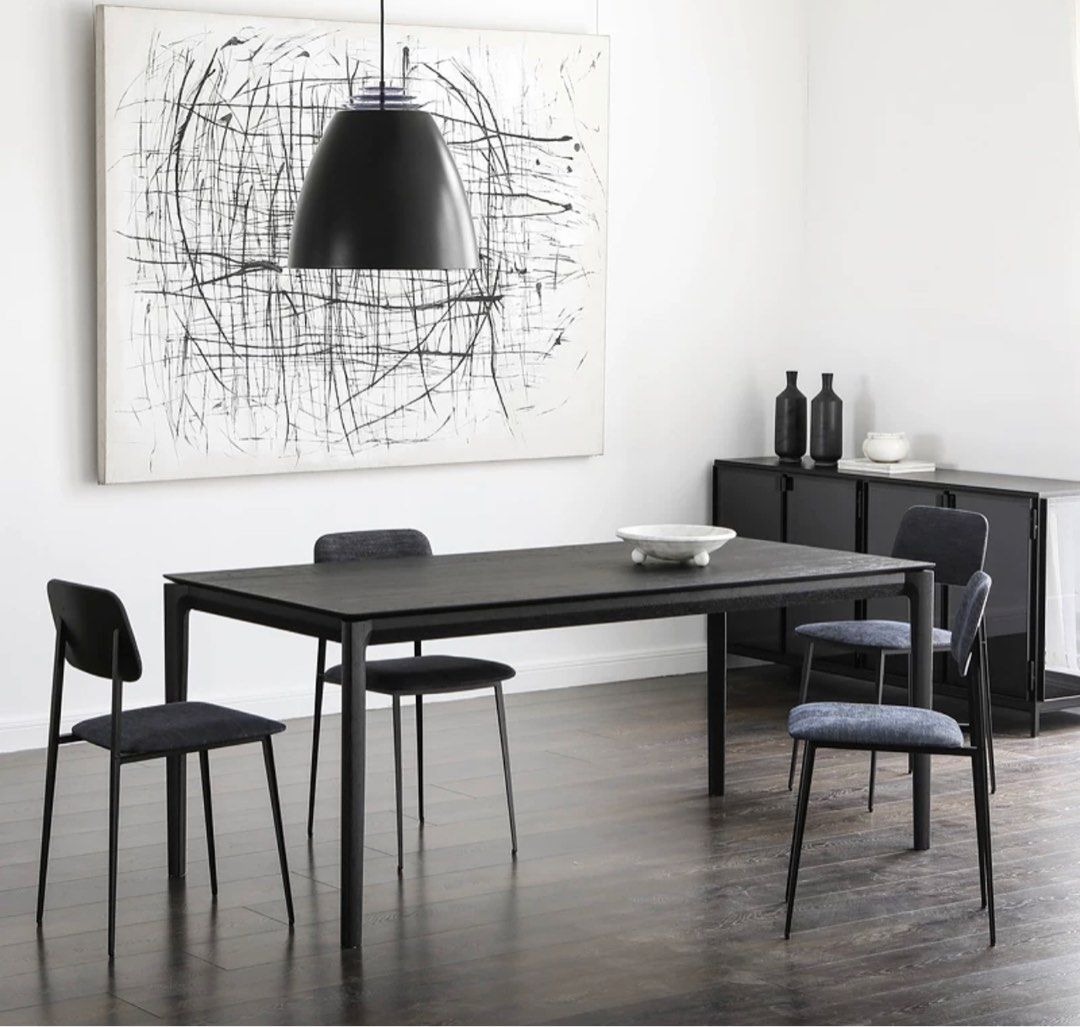 CROW Black Dining Table, Furniture & Home Living, Furniture, Tables ...