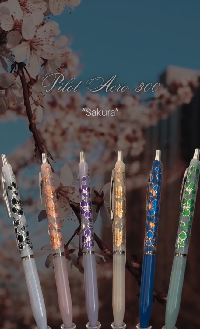 Custom Pilot Acro 300 x Sakura Ballpoint Pen, Hobbies & Toys ...