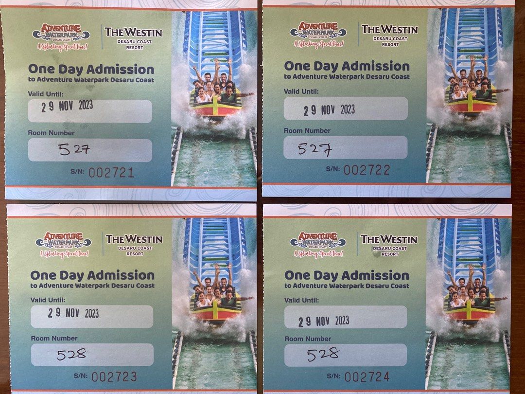 Desaru Adventure Waterpark Tickets! GOOD VALUE!!, Tickets & Vouchers ...