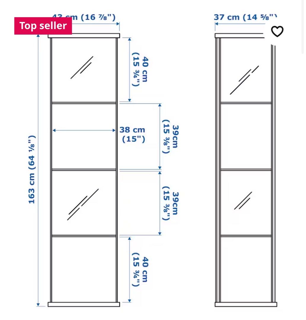 Detolf Glass-Door Cabinet Black-Brown | Cabinets Matttroy