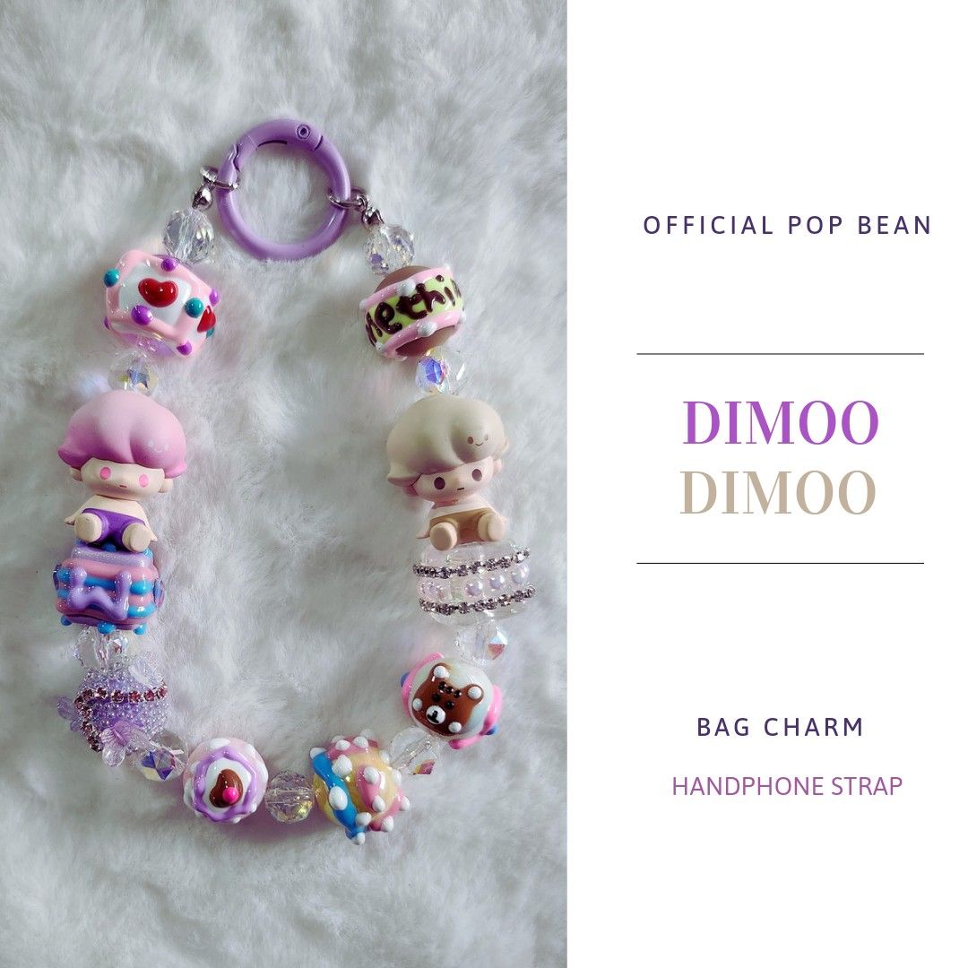 Dimoo Sitting Series Pop Bean Bag Charm/ Hp Strap, Hobbies & Toys ...