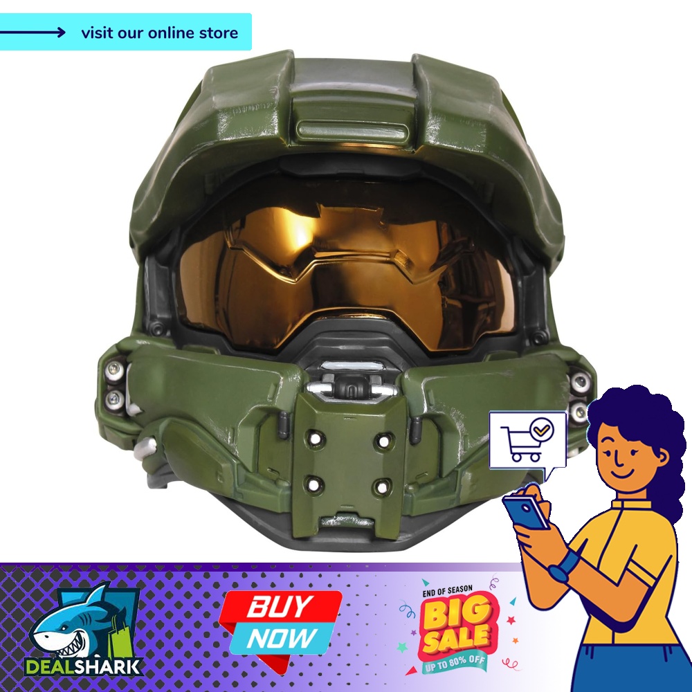 Disguise Halo Master Chief Light-Up Boys' Helmet, Green (Helmet ...