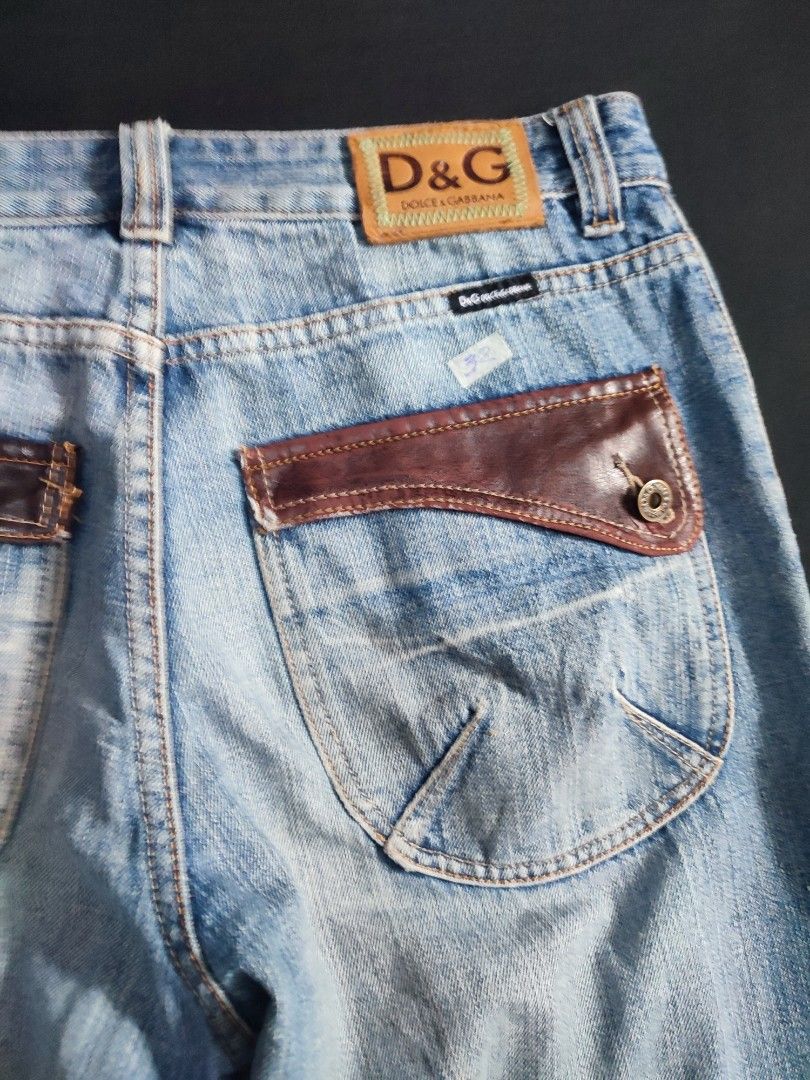 DOLCE AND GABBANA D&G STRAIGHT CUT BAGGY DENIM JEANS PANTS, Men's ...