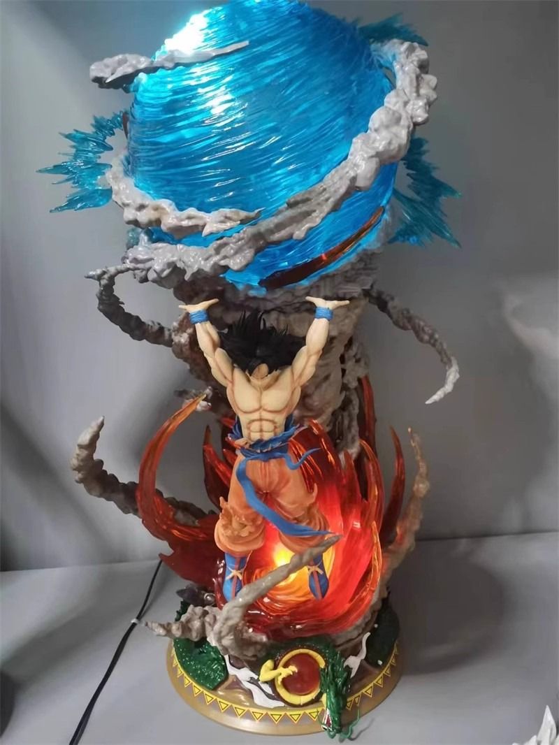 Dragon Ball Son Goku Spirit Bomb PVC STATUE Figure Super Saiyan Vegeta ...