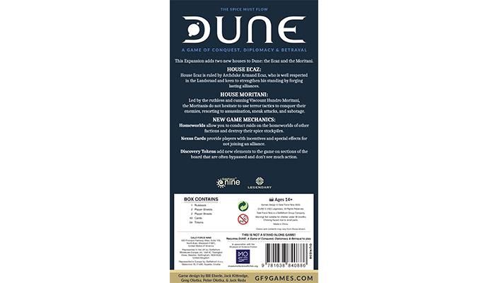 Ecaz & Moritani House Board Game Expansion for Dune by Gale Force Nine ...