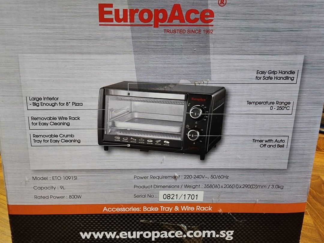 EuropAce Toaster Oven, TV & Home Appliances, Kitchen Appliances, Ovens ...