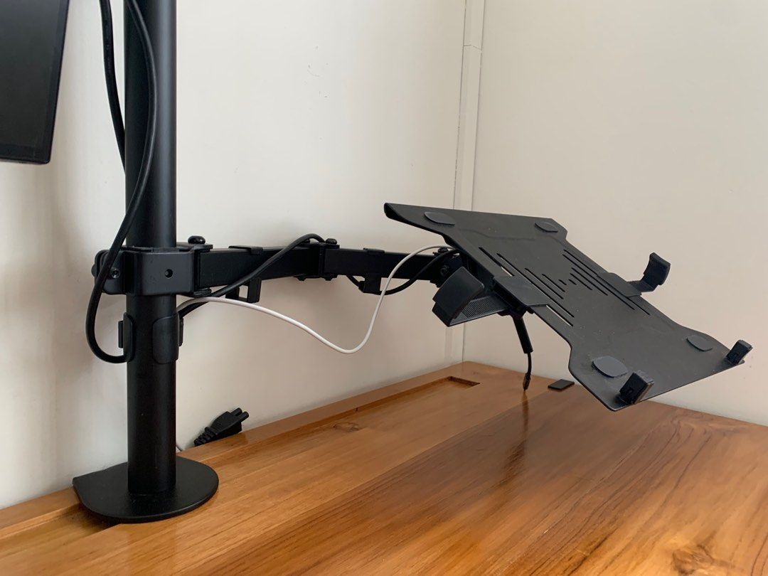 EverDesk Dual Monitor Stand and Laptop Holder + screen light, Computers ...