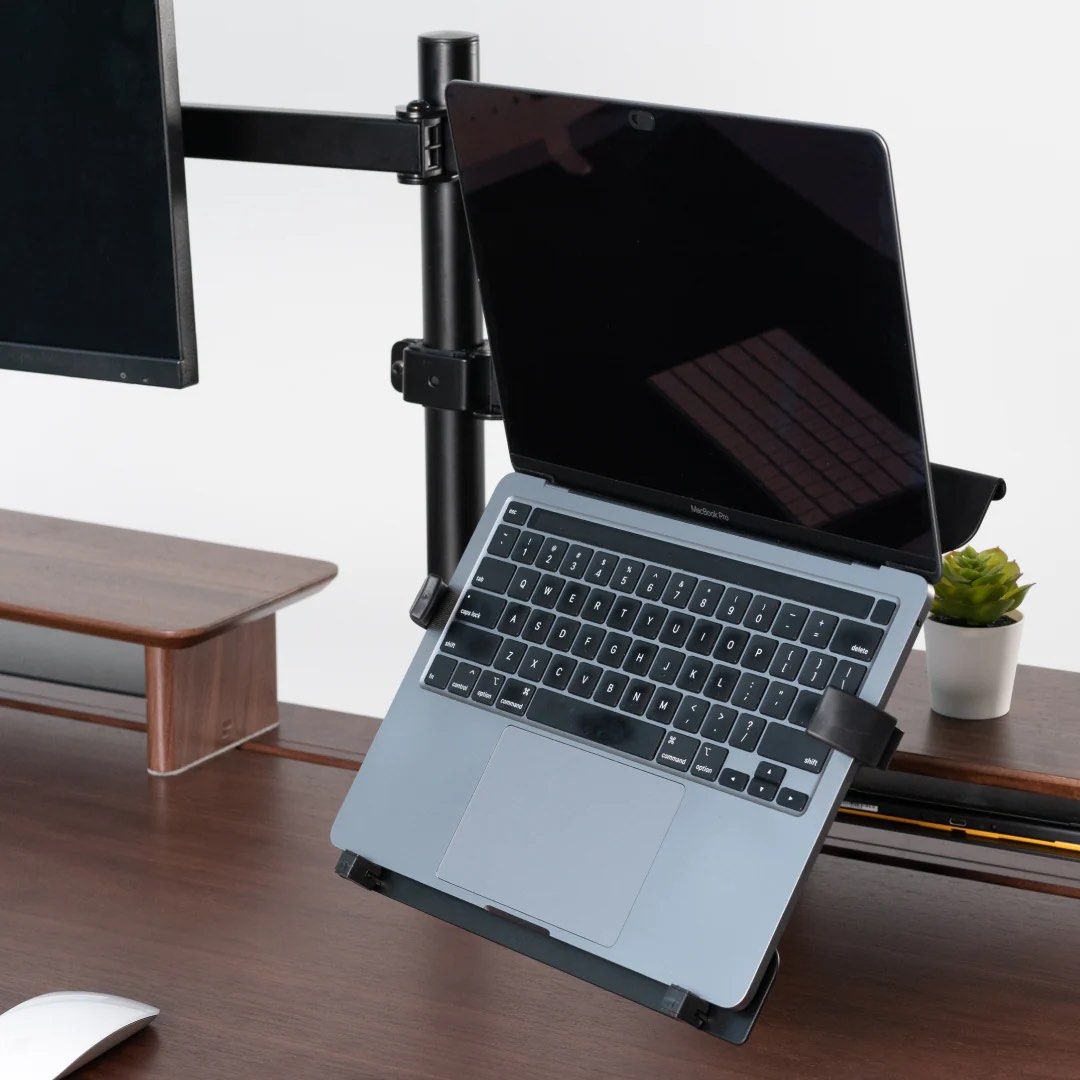 EverDesk Dual Monitor Stand and Laptop Holder + screen light, Computers ...