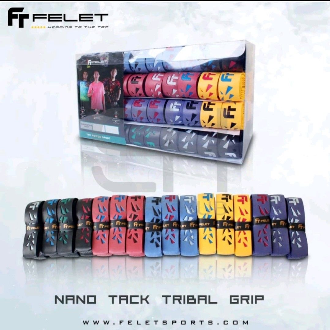 Felet Nano Tack Tribal Grip Badminton / Tennis Grip Racket Hand PU Grip ...