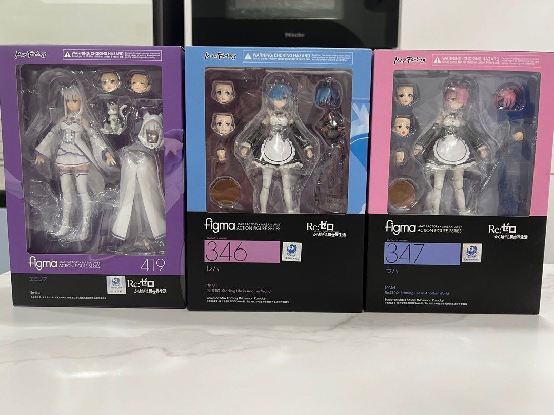 Figma Rem Ram Emilia Rezero Re Zero 346 347 419 Hobbies And Toys Toys And Games On Carousell