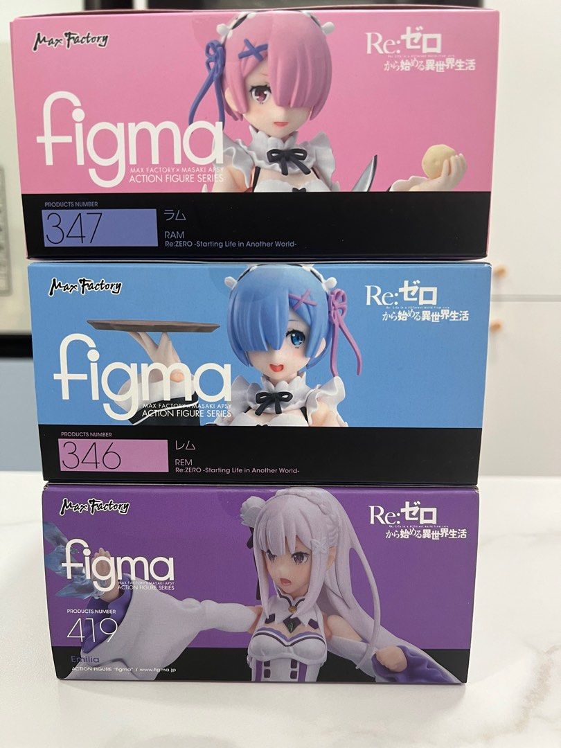 Figma Rem Ram Emilia Rezero Re Zero 346 347 419 Hobbies And Toys Toys And Games On Carousell