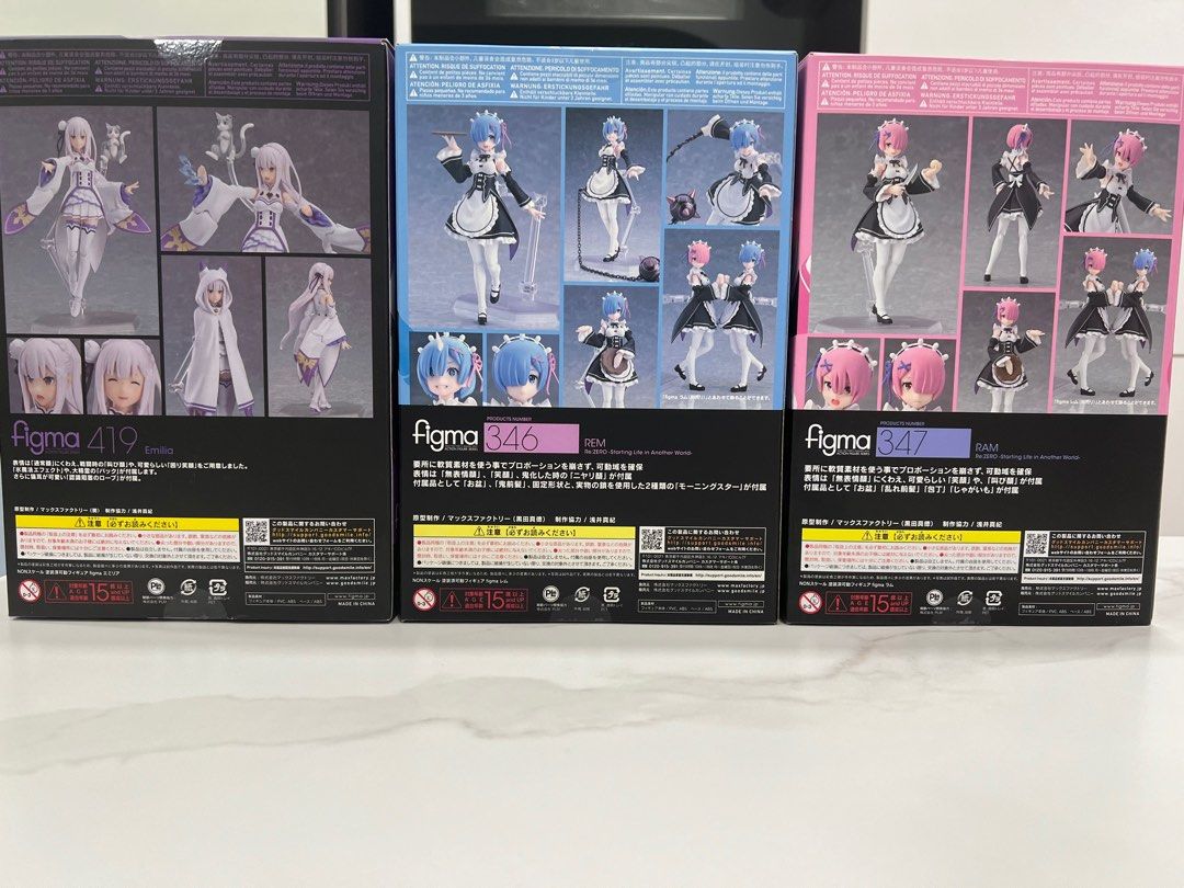 Figma Rem Ram Emilia Rezero Re Zero 346 347 419 Hobbies And Toys Toys And Games On Carousell